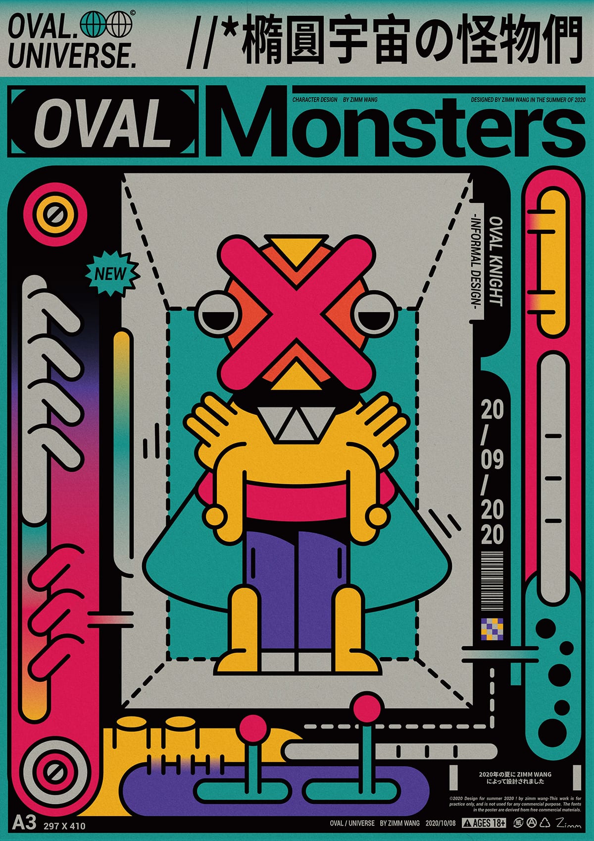 Design de personagens: Oval Monsters - Update or Die!