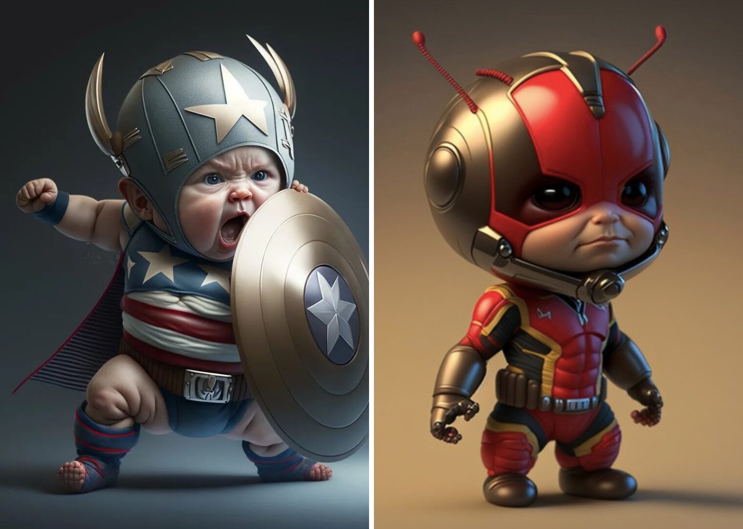 Marvel Heroes Baby criados por IA com o MidJourney - Update or Die!