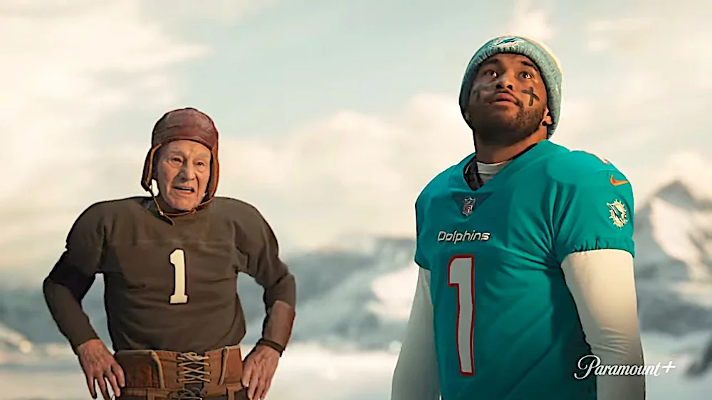 Super Bowl Paramount+ tem Patrick Stewart, Drew Barrymore, Peppa Pig ...